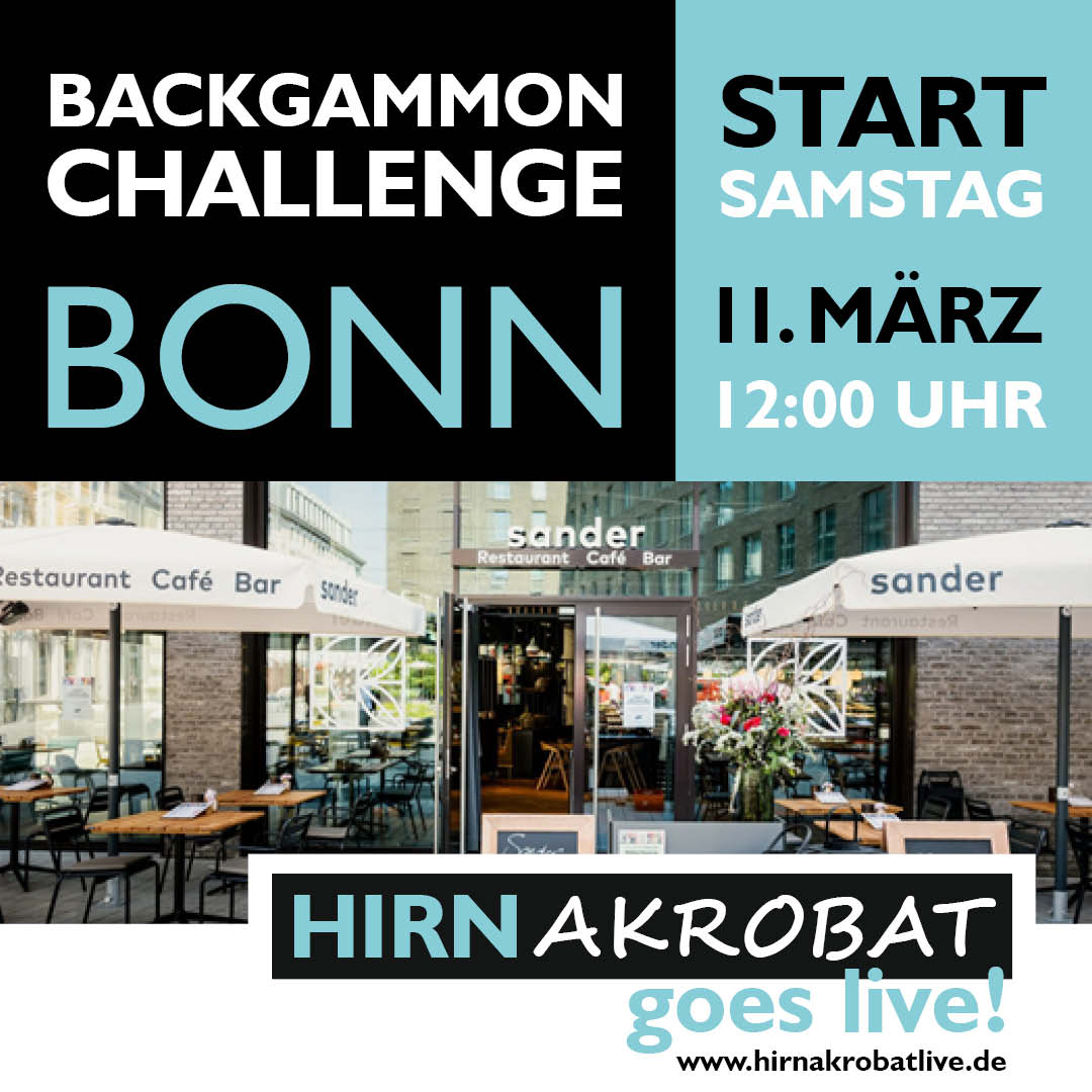Turnierankündigung Backgammon Challenge Bonn - DBGV